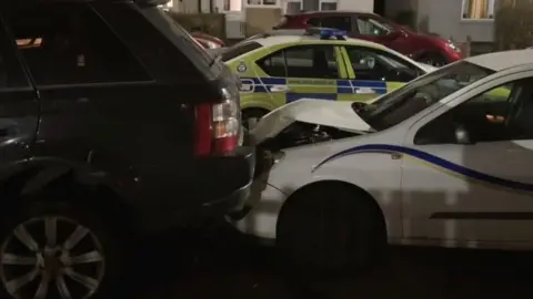 Leicester: Driver flees scene after crashing into three cars