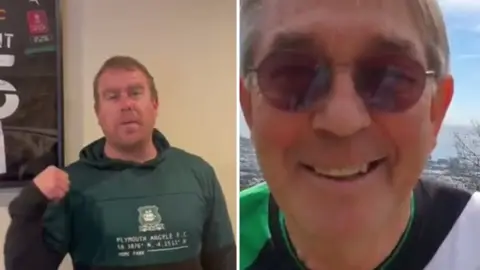 Plymouth Argyle: Superfans make pilgrimage to Wembley