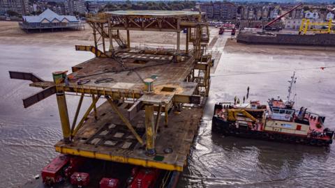 Weston-super-Mare See Monster art installation arrives - BBC News