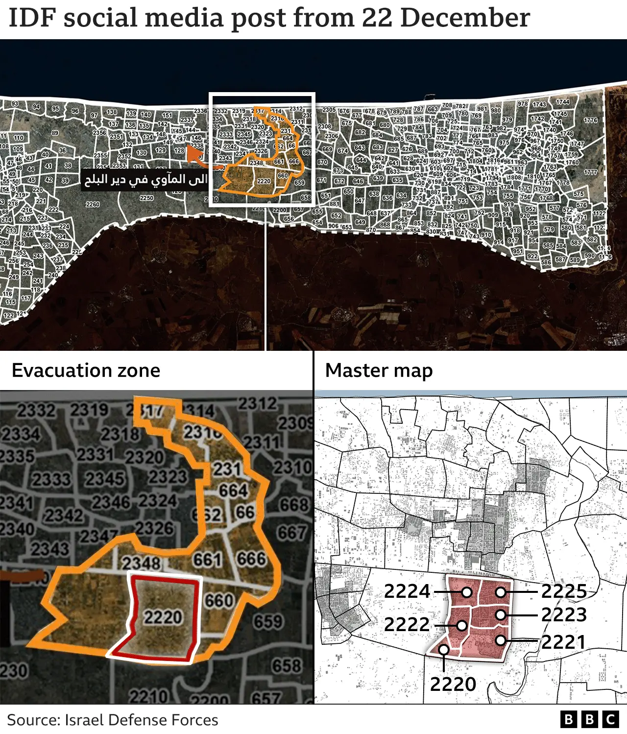 Gaza evacuation warnings from IDF contain many errors, BBC finds