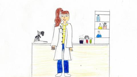 Children drawing more women in science - BBC News
