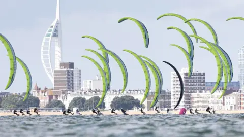 Portsmouth: Formula kite riders battle for place at Olympics