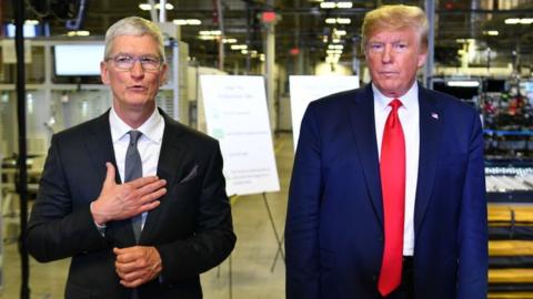 Trump launches fresh attack on Apple over privacy - BBC News