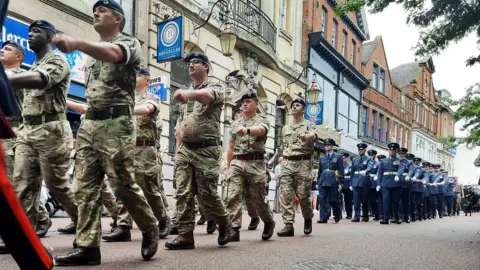 Thousands attend Leicester parade in honour of armed forces