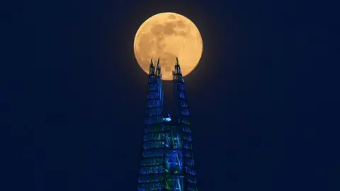 Pink Moon: Europe illuminated by lunar light show