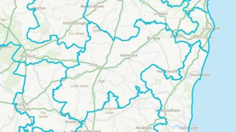Parliamentary constituency changes affect Norfolk/Suffolk border - BBC News
