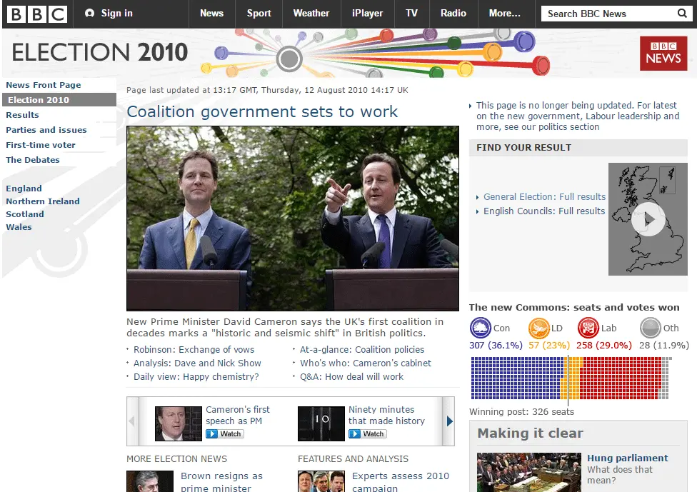 How the BBC News website has changed over the past 20 years