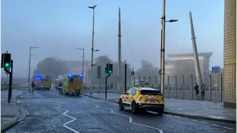 Cardiff: River Taff rescue attempt at Principality Stadium