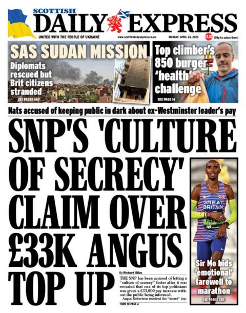Scotland's papers: SNP transparency row and Sudan diplomat evacuation ...