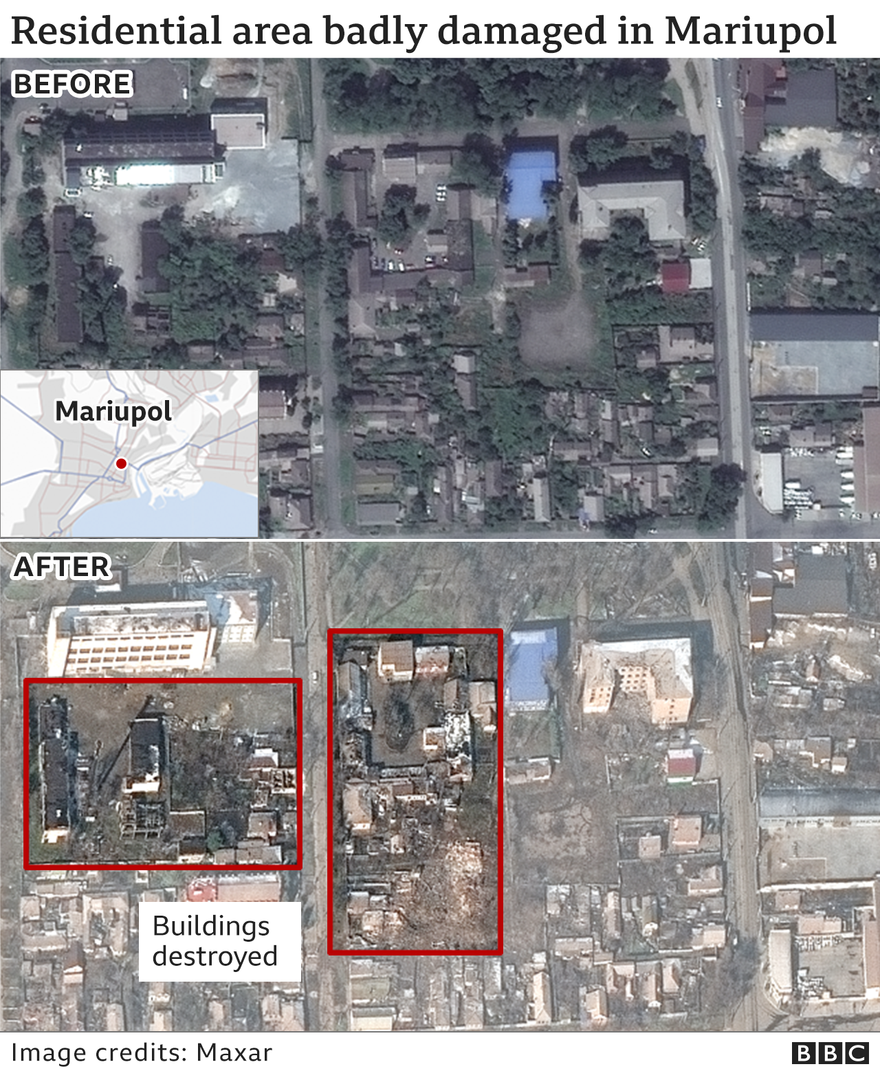 Ukraine war: Images reveal scale of destruction in Mariupol - BBC News