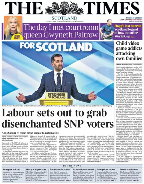 Scotland's papers: History made as Yousaf takes over 'divided' SNP