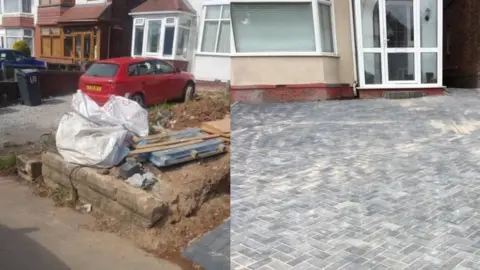 'Phenomenal' builders fix Birmingham nurse's driveway