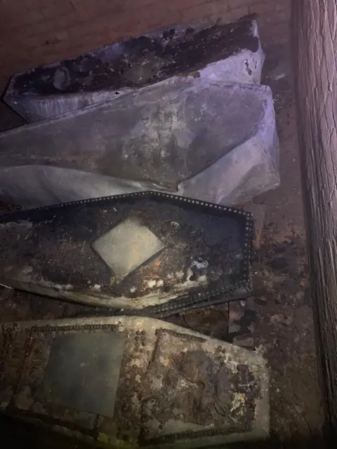 Hidden vault and coffins found in Derbyshire churchyard