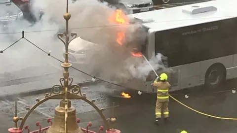 Douglas bus fire leads to passenger evacuation