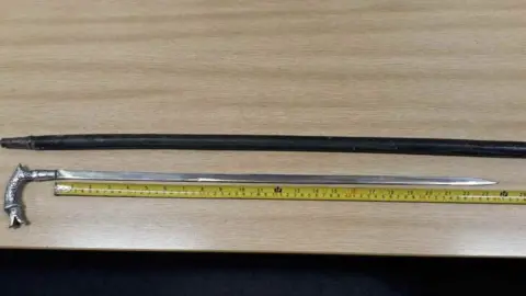 Nottingham: Police seize sword hidden in walking stick