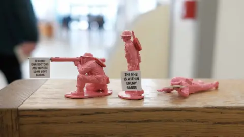 Junior doctors strike: Toy soldiers deployed to John Radcliffe Hospital