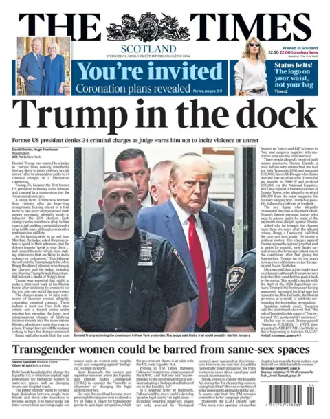 Scotland's papers: Cancer waiting times 'shameful' and Trump in court