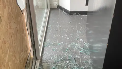 Shop windows smashed in overnight attacks