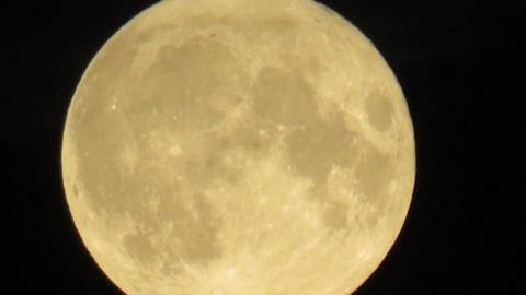 In pictures: Buck Moon rises over England - BBC News