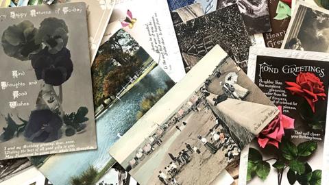 'How we re-delivered a baby's postcard - 75 years on' - BBC News