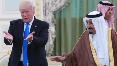 Trump urges Saudis to raise oil output 'by two million barrels' - BBC News