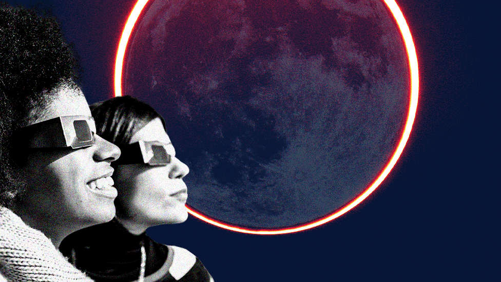 Solar eclipse: Path of darkness - scroll every mile of totality - BBC News