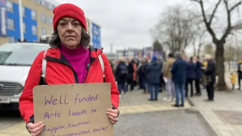 Suffolk: Demonstrators demand long-term arts funding