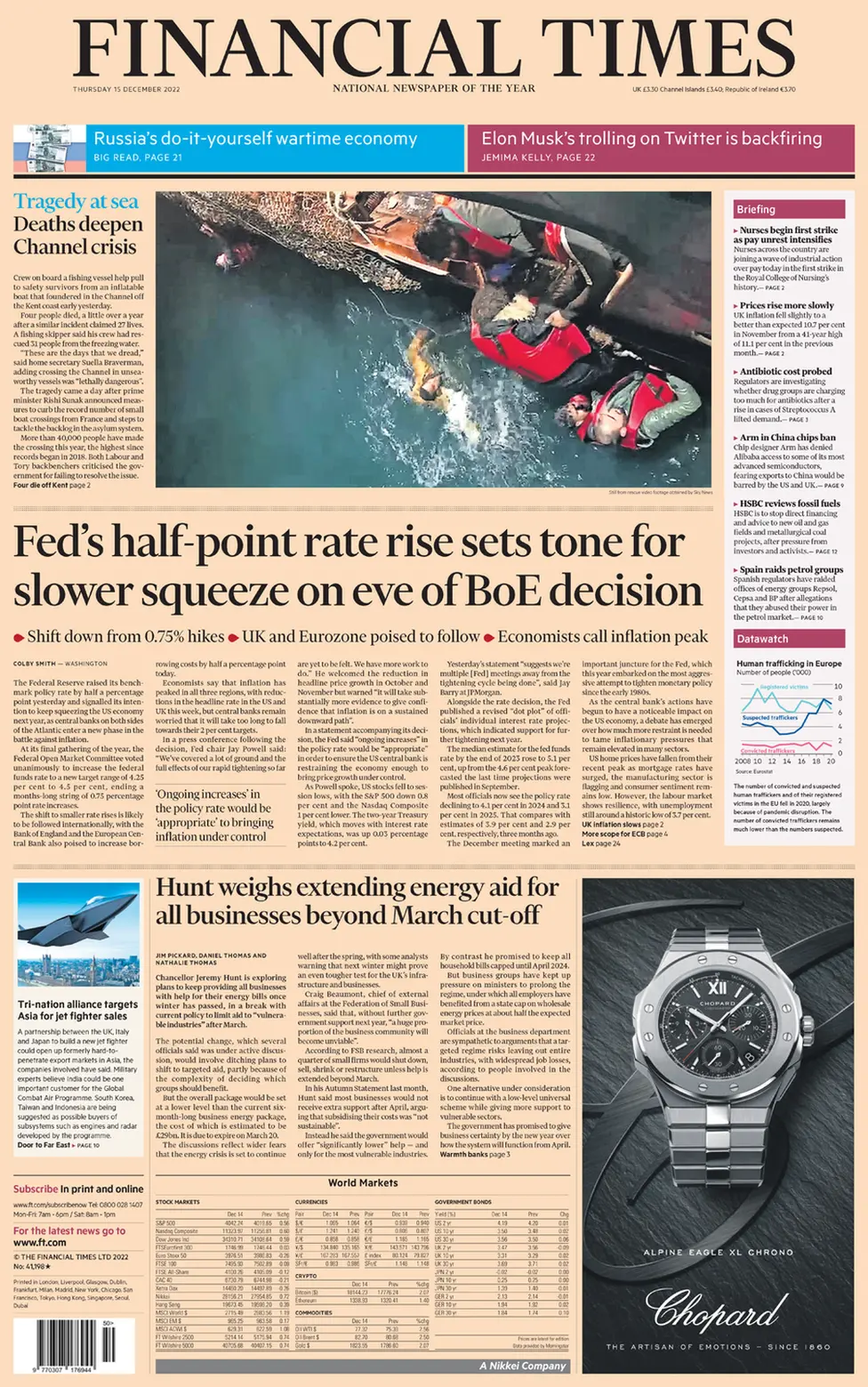 'Channel horror' and 'give nurses a deal'