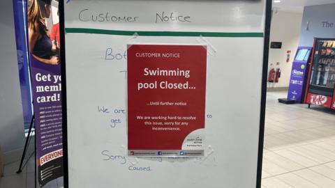 Dunstable 'green pool' closure a 'huge blow' to swimmers - BBC News
