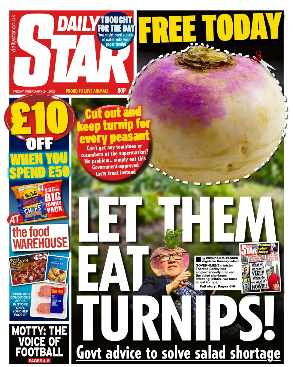 Papers focus on Ukraine and food shortages