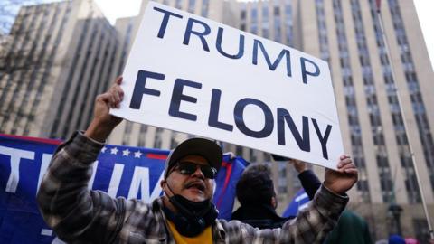 Who was sitting next to Donald Trump in the courtroom? - BBC News