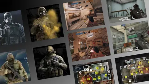 Ubisoft A grid layout shows several very similar thumbnail images of different game assets