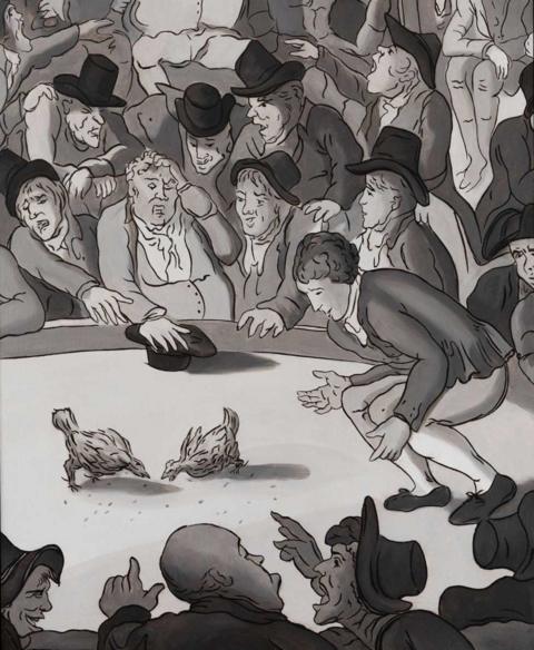 Fried-chicken art exhibited at Tottenham Hotspur stadium - BBC News