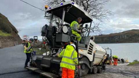 Tiny Kerrera gets first tarred road across island