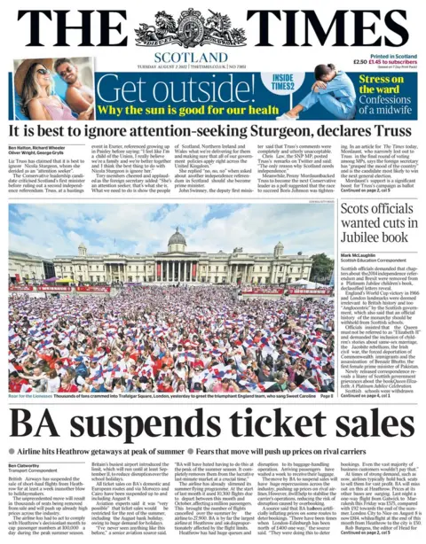 Scotland's papers: Truss on Sturgeon and an increase in revenge porn