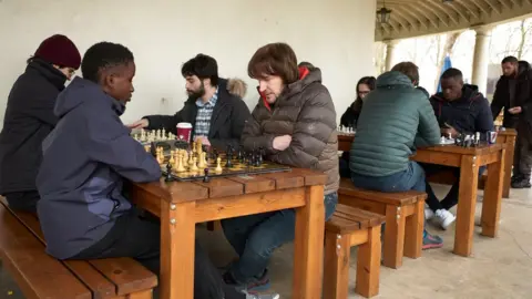 Outdoor chess club sees boom in members