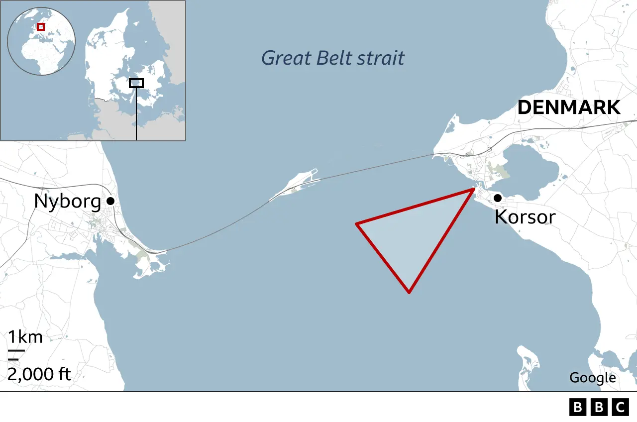 Denmark shuts shipping strait over missile failure