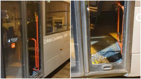 Bristol bus driver left shaken as bricks thrown at buses