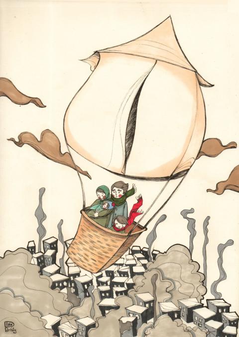 Diala Brisly: Paintings of hope for Syria's children - BBC News