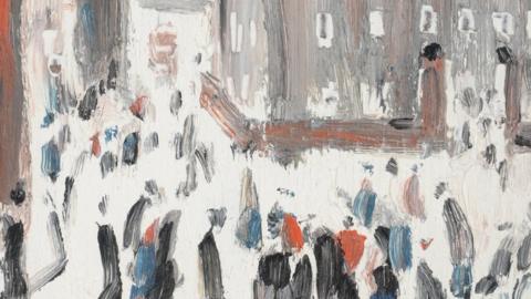 LS Lowry's Going To The Match sells for £7.8m at auction - BBC News