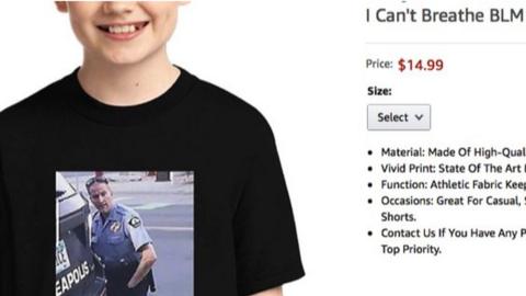 Amazon removes T-shirt showing George Floyd death - BBC News