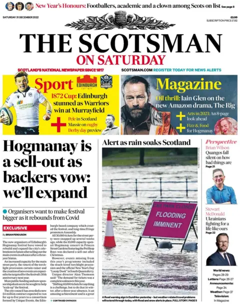 Scotland's papers: Flooding alert and China Covid tests