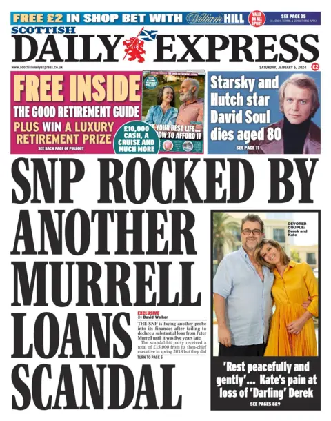 Scotland's papers: Derek Draper tribute and SNP face Murrell loans probe