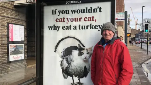 York animal rights ads suggest eating turkey same as eating cat