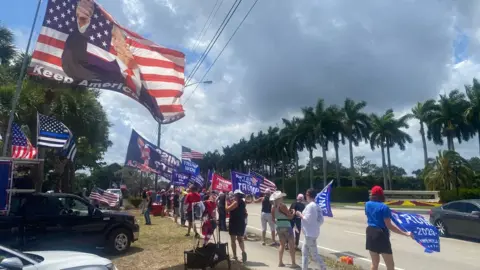 'He'll be our next president': Florida protesters stay faithful to Trump
