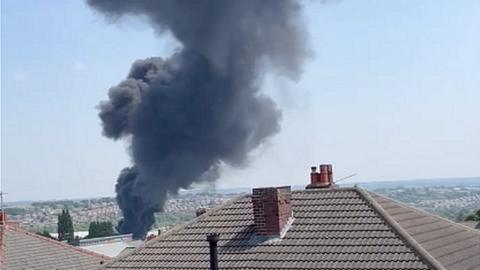 Explosions heard as Bramley factory fire sends smoke plume over Leeds ...