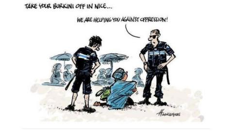 French artists battle burkini ban - BBC News
