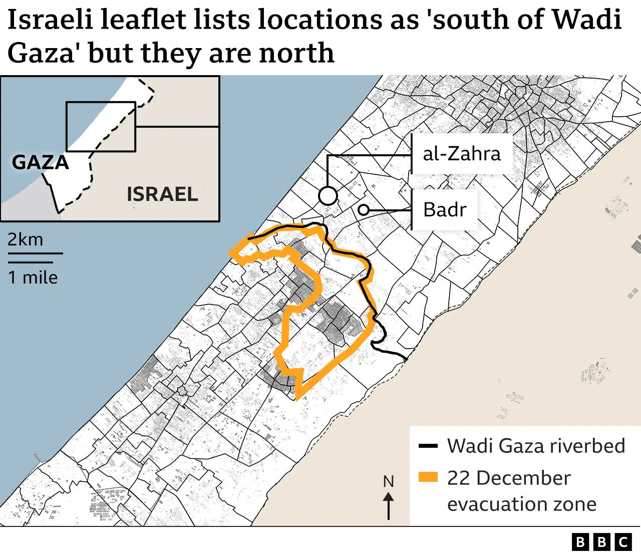 Gaza evacuation warnings from IDF contain many errors, BBC finds