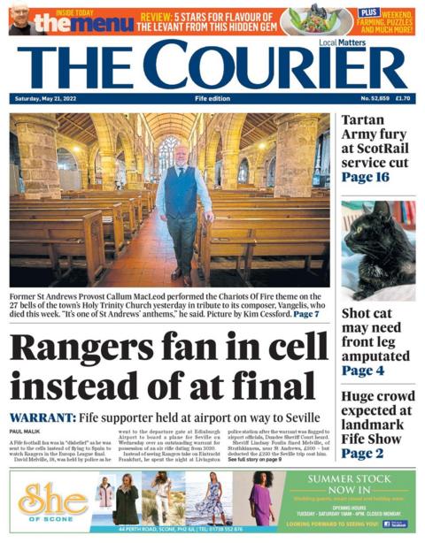 Scotland's papers: Strikes loom or ScotRail and Sunak riches - BBC News