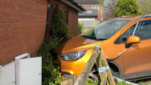 Car crashes into side of detached house in Stafford